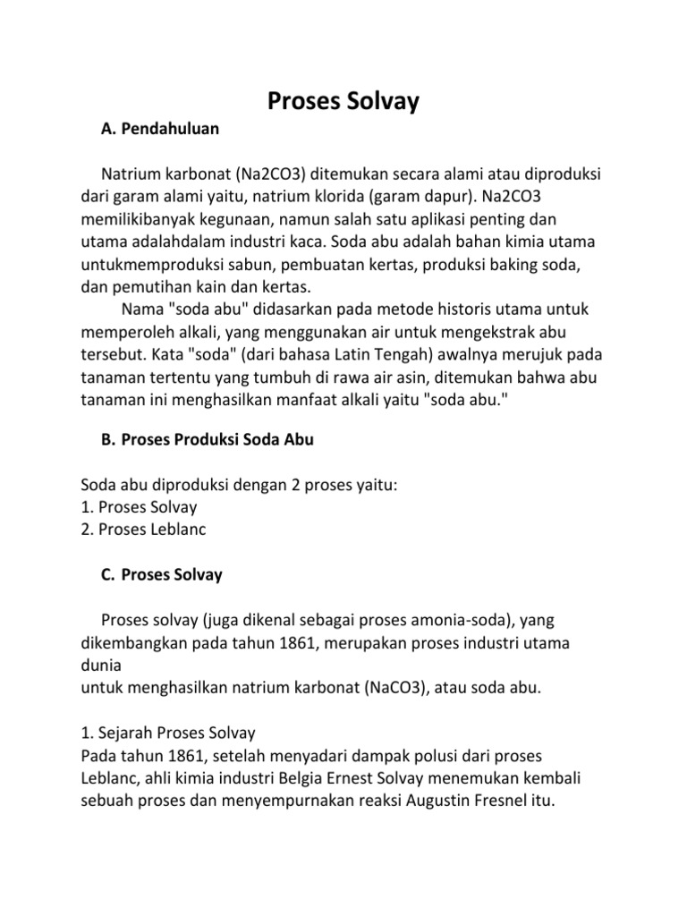 Proses Solvay | PDF