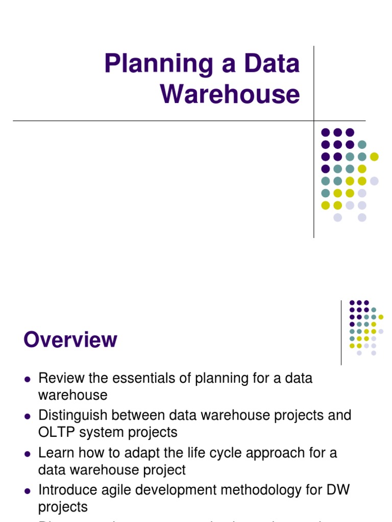 Planning A Data Warehouse | PDF | Data Warehouse | Project Management