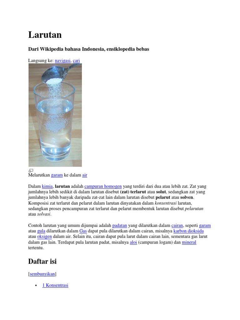 Larutan Jenuh | PDF