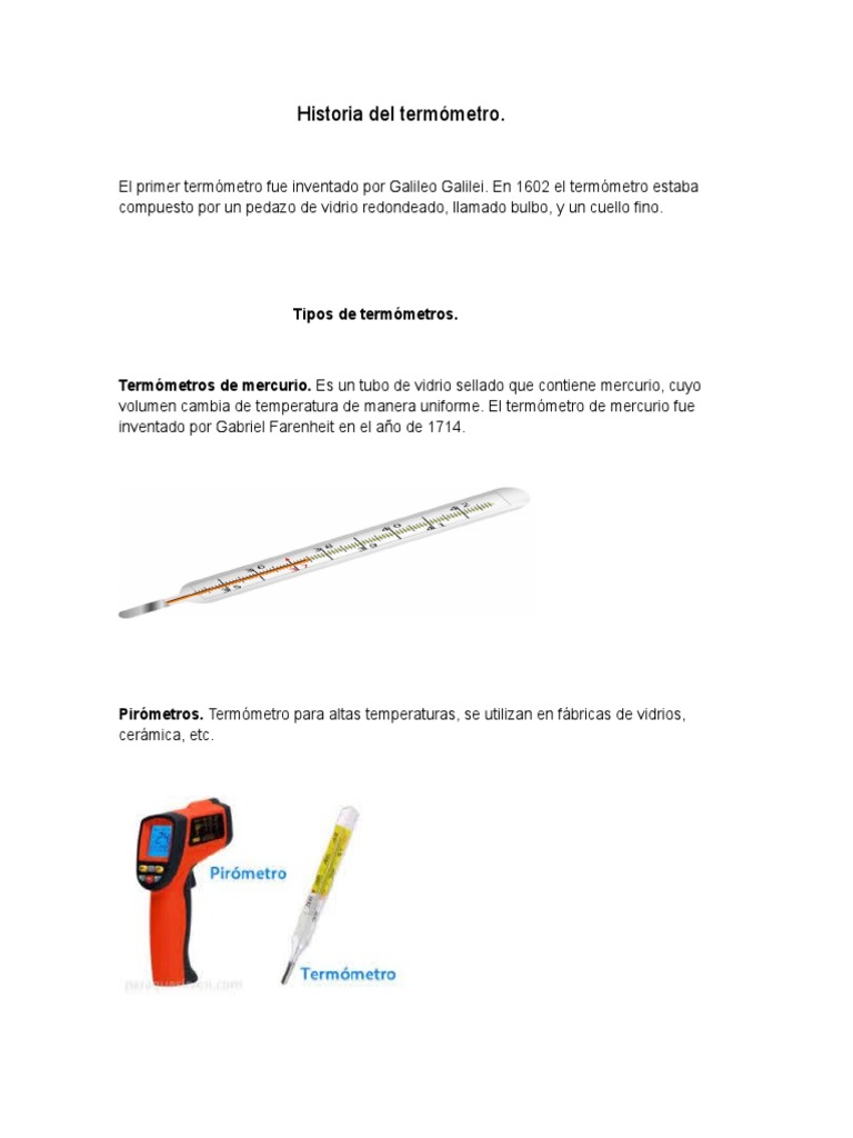 Historia Del Termómetro | PDF
