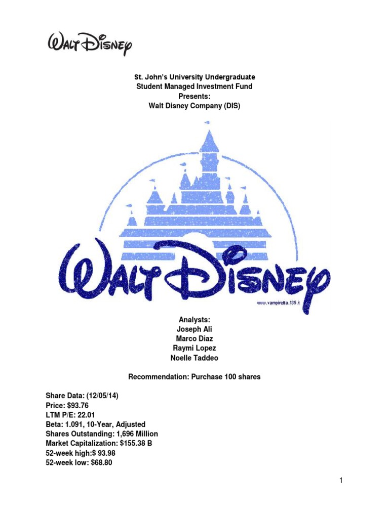 Disney Research Report Revised | Download Free PDF | The Walt Disney ...