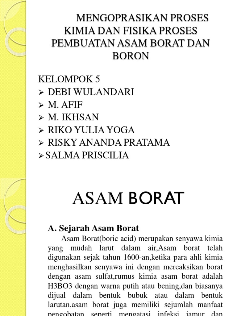 Asam Borat Dan Boron | PDF