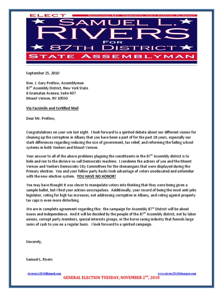 Critique of J. Gary Pretlow's Campaign | PDF
