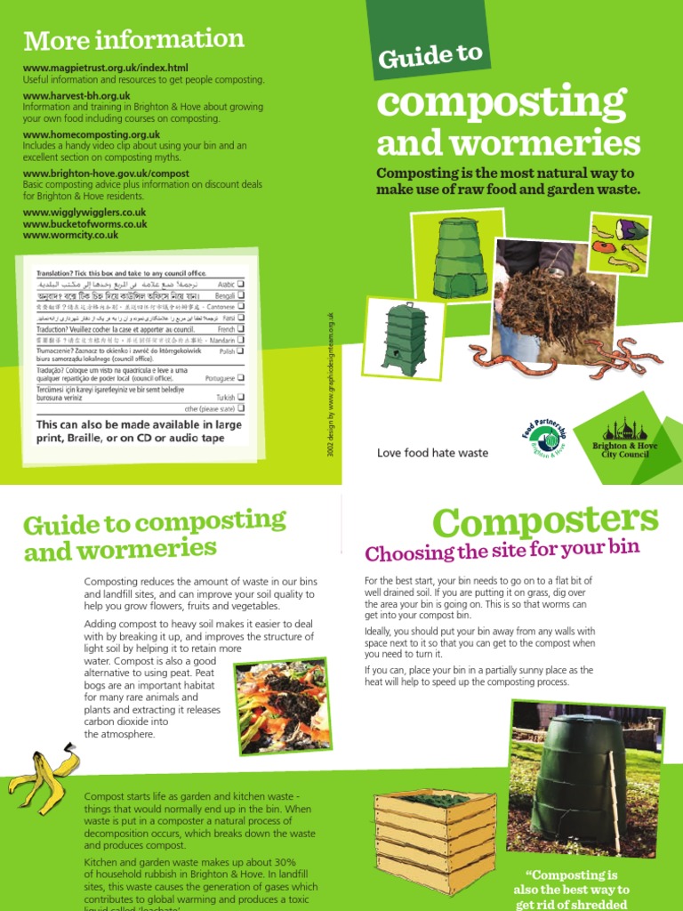 Composting Leaflet | PDF | Compost | Horticulture And Gardening