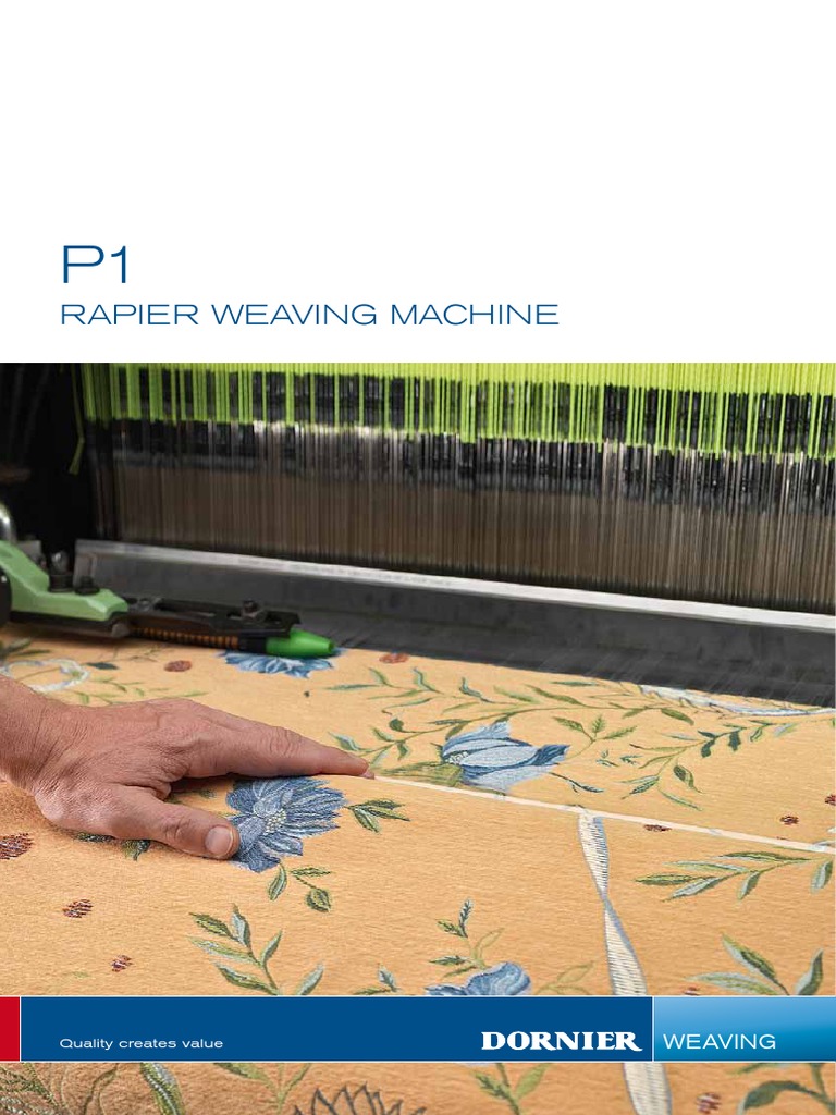 DORNIER Rapier Type P1 - E PDF | PDF | Weaving | Textiles