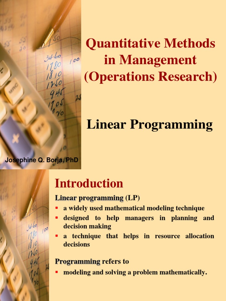 Linear Programming | PDF | Mathematical Optimization | Linear Programming