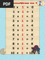 Tabla Inmultirii de La 1 La 10 PDF | PDF