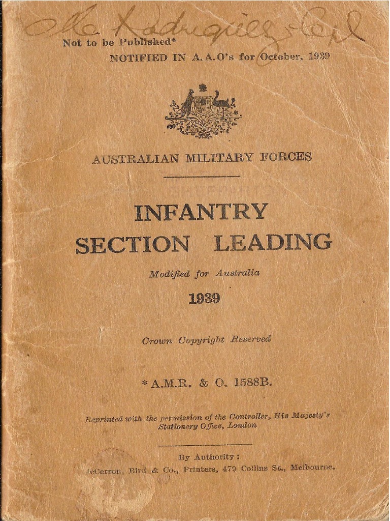 Infantry Section Leading 1939 Australia | PDF