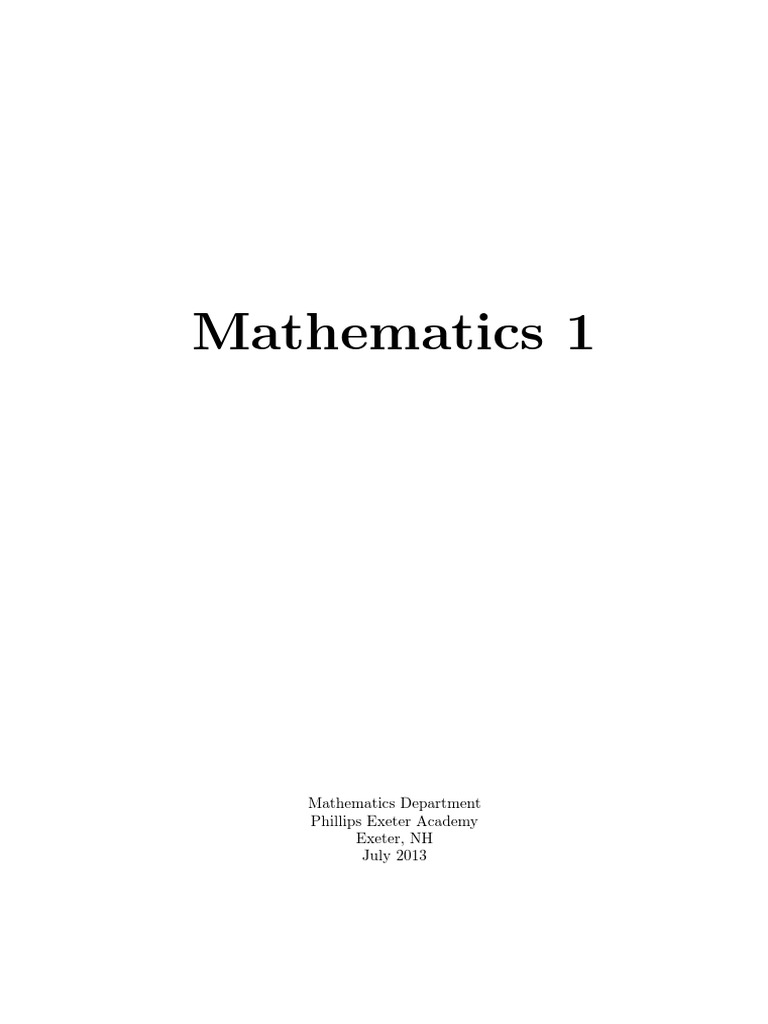 Math 1 All | PDF | Teachers | Multiplication
