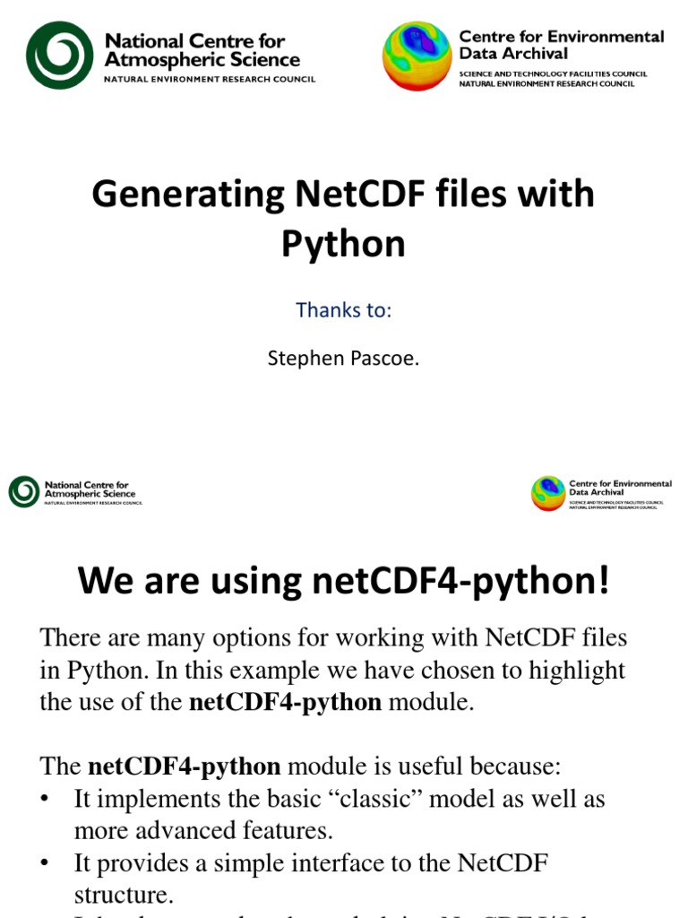 11 Create Netcdf Python | PDF | Areas Of Computer Science | Computer Data