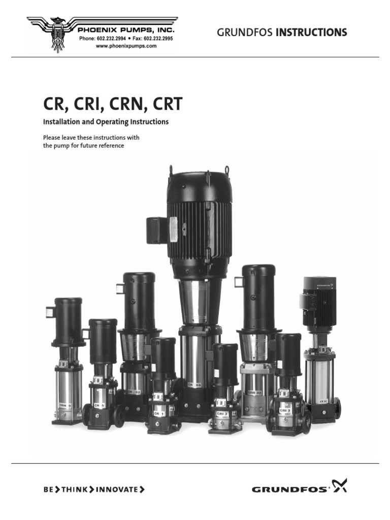 Grundfos CR Manual | PDF | Pump | Pipe (Fluid Conveyance)