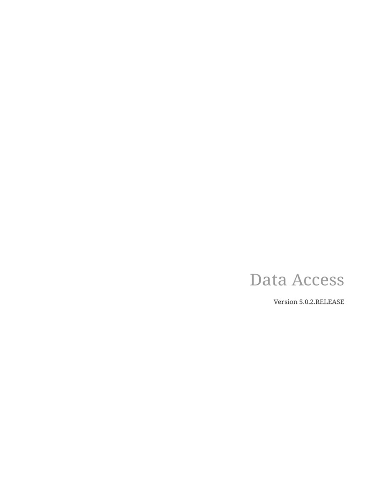 Data Access (Spring Frame Work) | PDF | Spring Framework | Enterprise ...