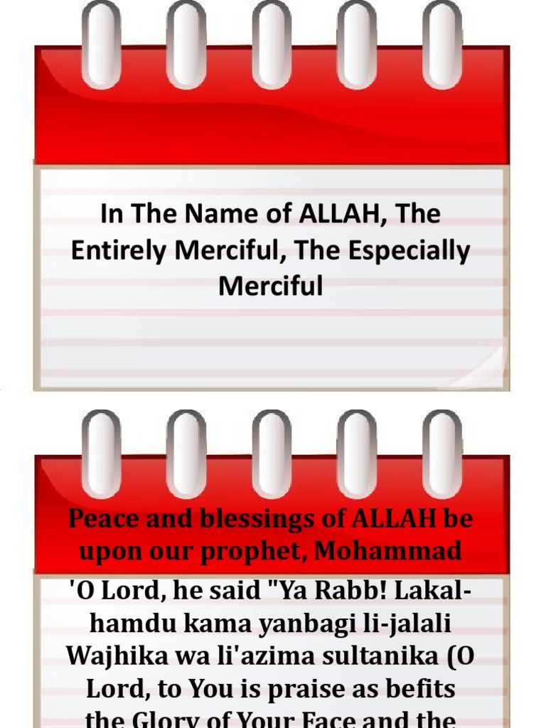 In The Name of ALLAH, The Entirely Merciful, The Especially Merciful ...