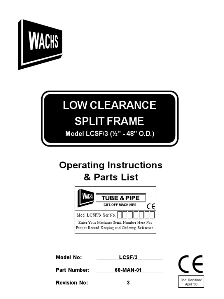 LCSF/3 Low Clearance Split Frame Guide | PDF | Mechanical Engineering ...