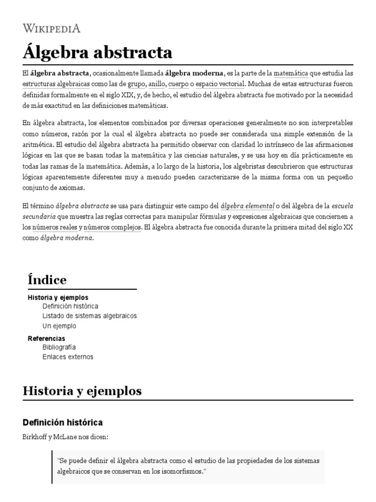 Álgebra Abstracta | PDF | Álgebra abstracta | Álgebra
