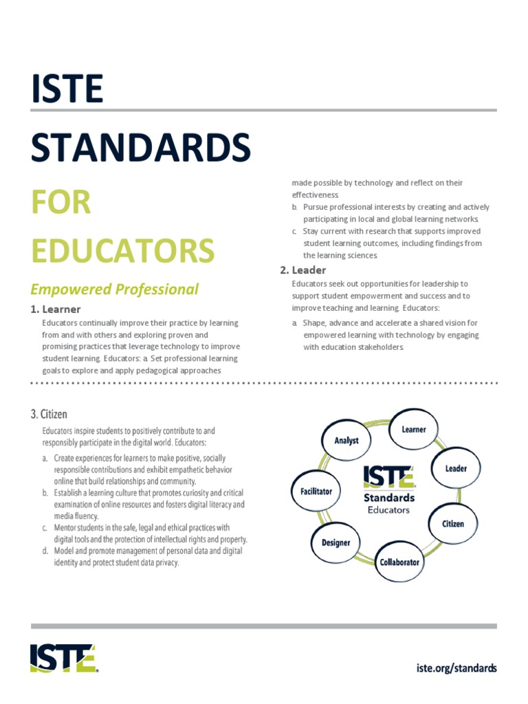 Iste Standards For Educators Permitted Educational Use | PDF | Learning ...