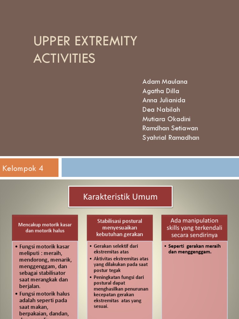 Upper Extremity Activities | PDF