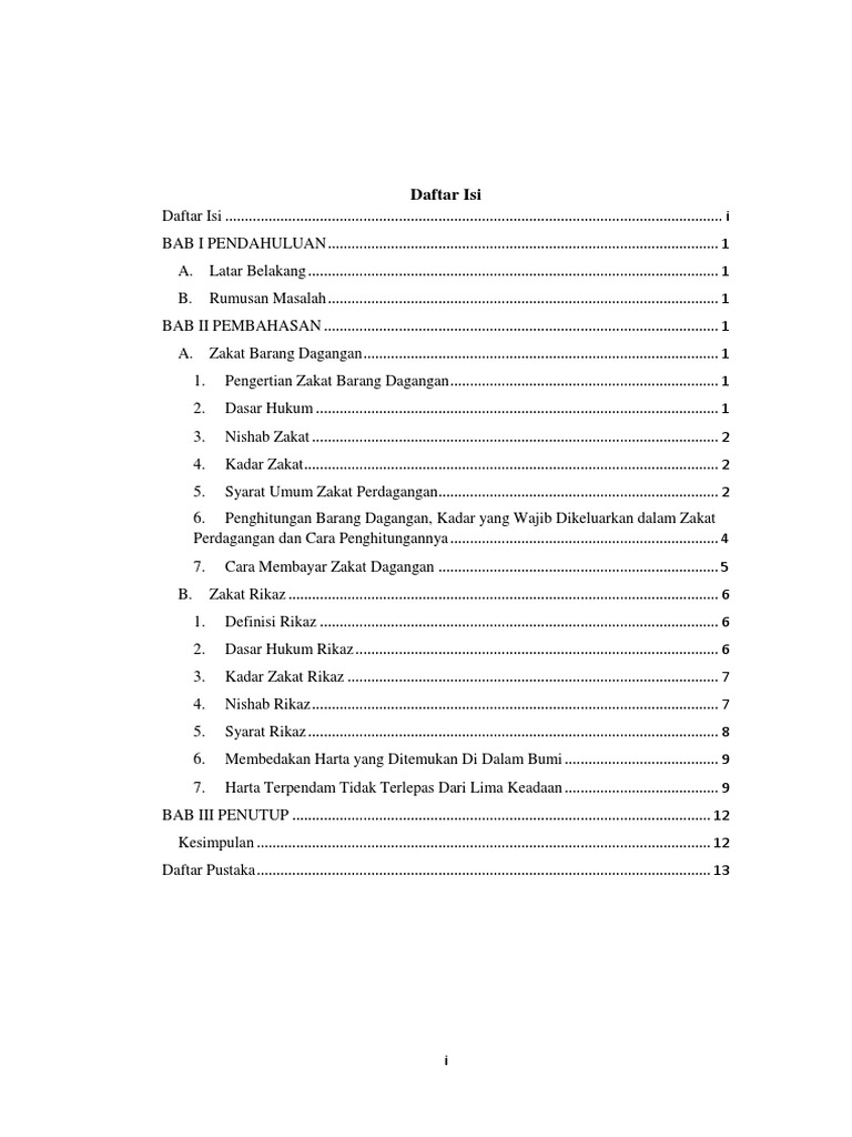 Makalah Zakat Perdagangan Dan Rikaz | PDF