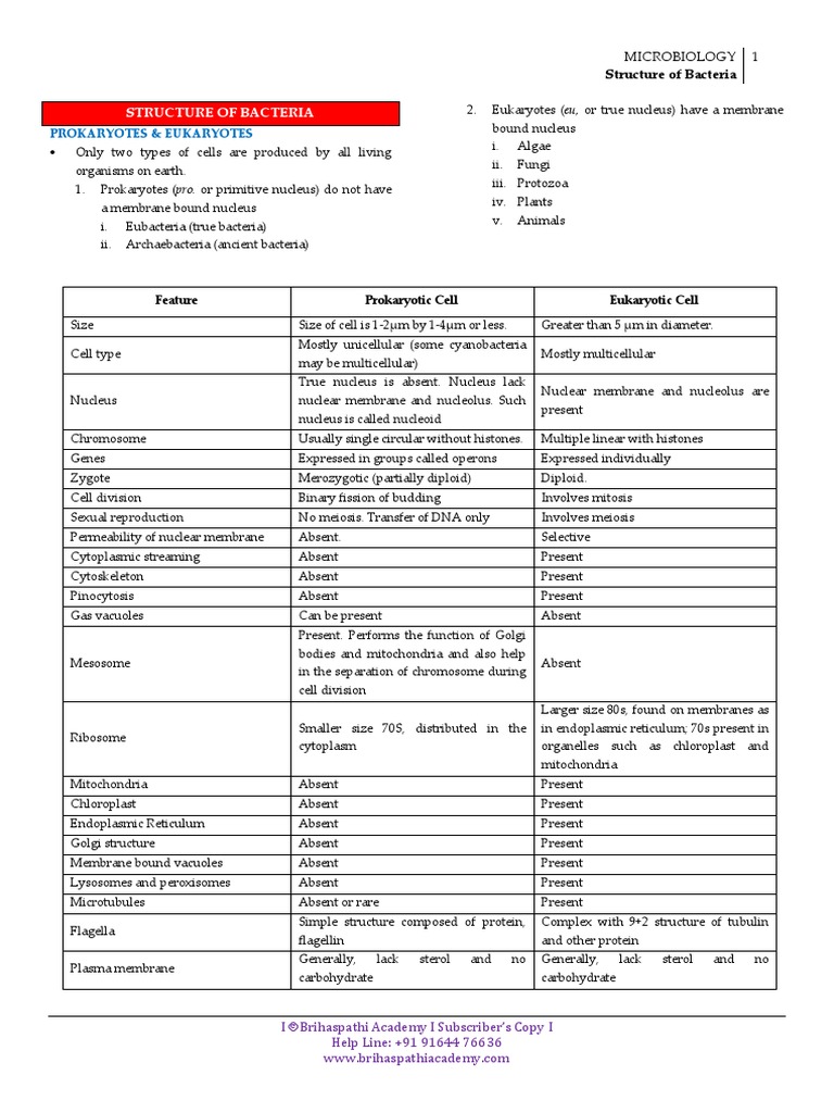 1.structure of Bacteria | PDF | Bacteria | Cell (Biology)