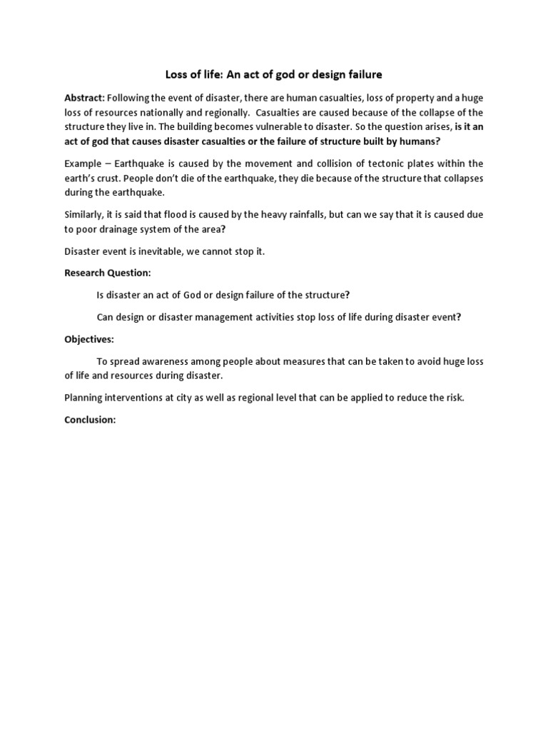 Loss of Life | PDF