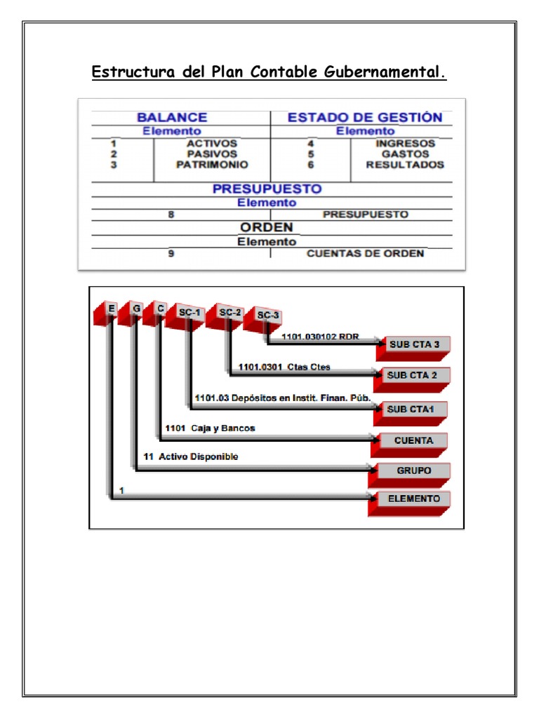 Estructura Del Plan Contable Gubernamental | PDF