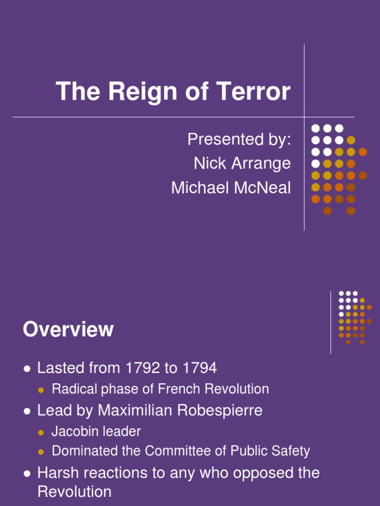 The Reign of Terror | PDF | Reign Of Terror | Maximilien Robespierre