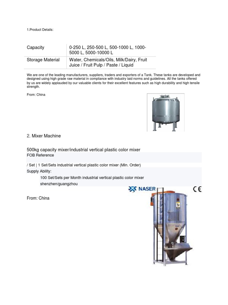Machines Details | PDF