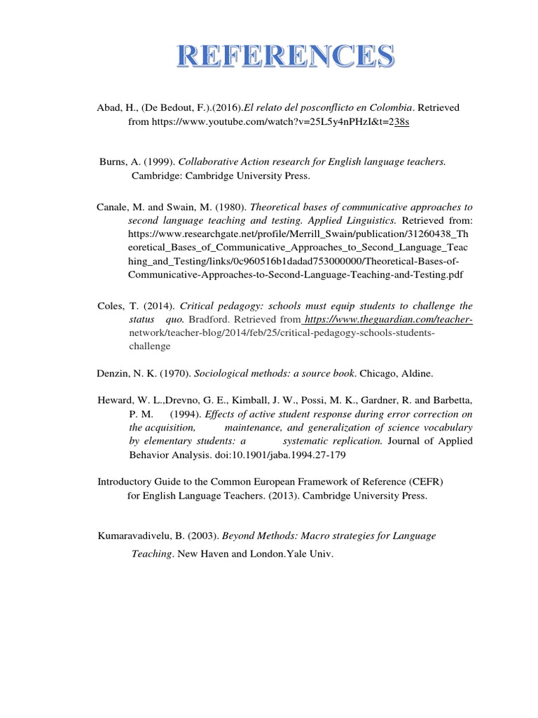 References | PDF | Second Language | Change