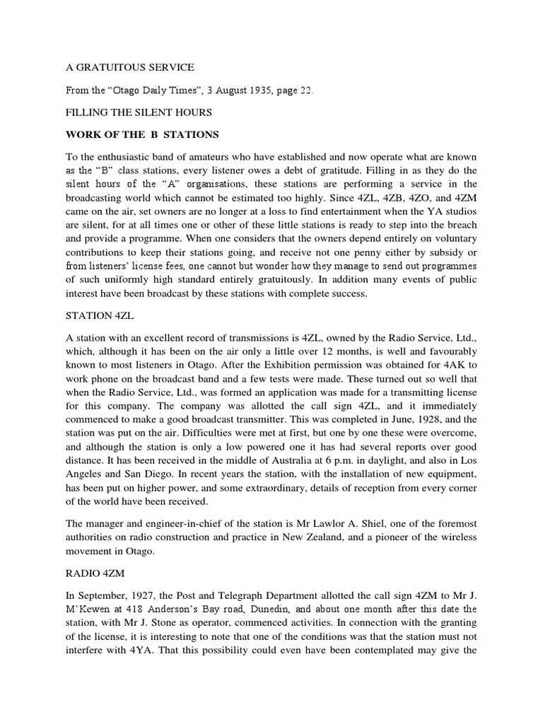 A Gratuitous Service | Download Free PDF | Transmitter | Radio