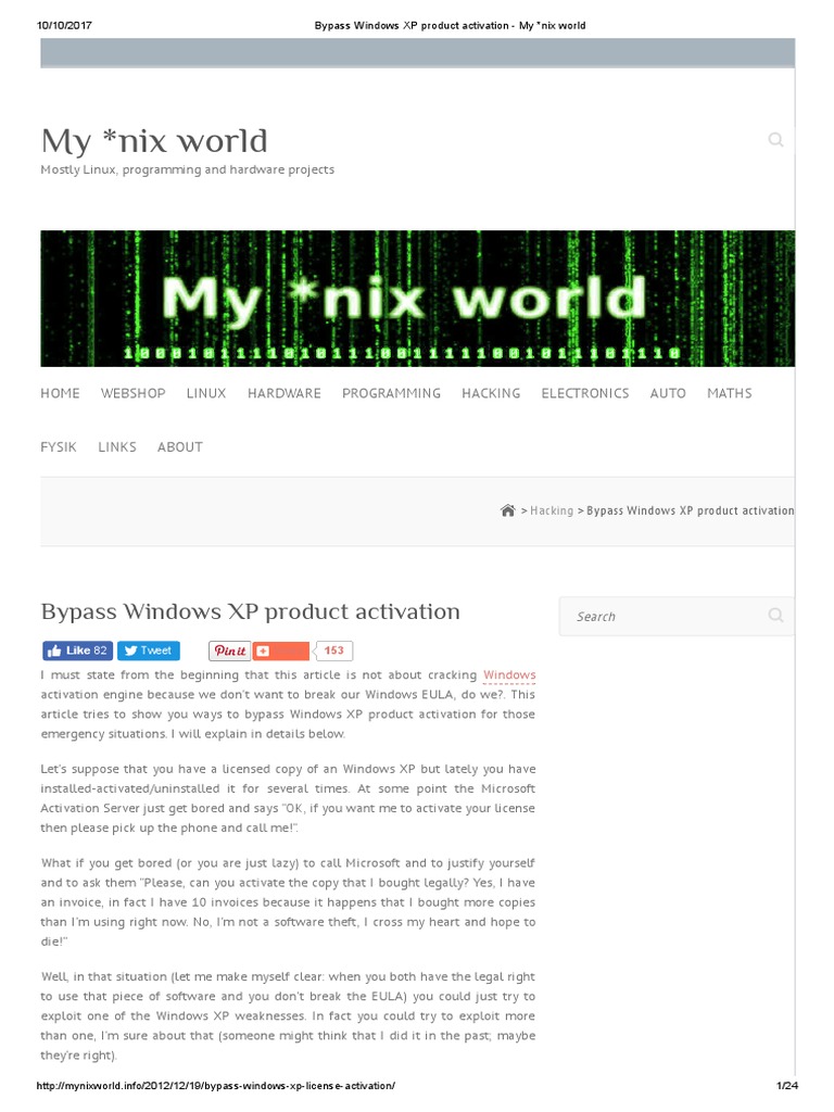 Bypass Windows XP Product Activation | PDF | Internet Explorer ...