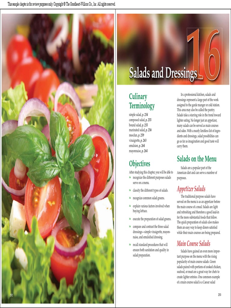 ch16 PDF | PDF | Mayonnaise | Salad