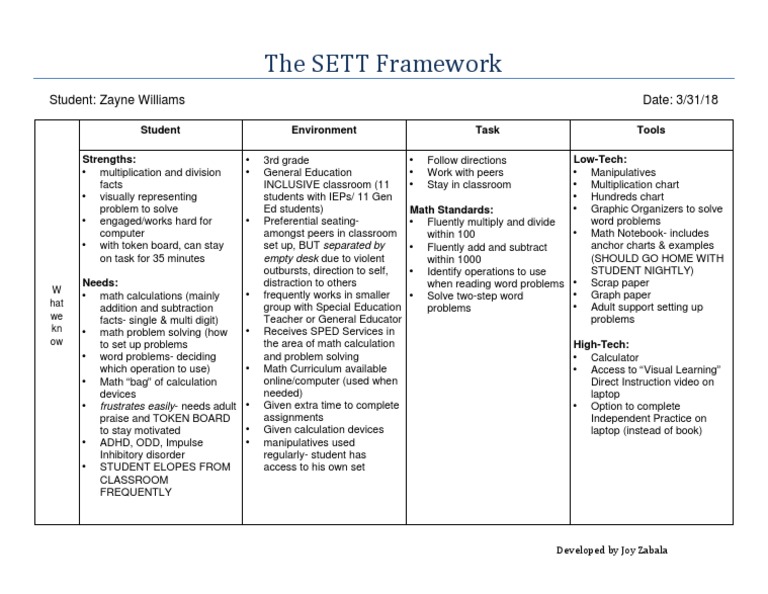 Sett Framework Case Study Examples