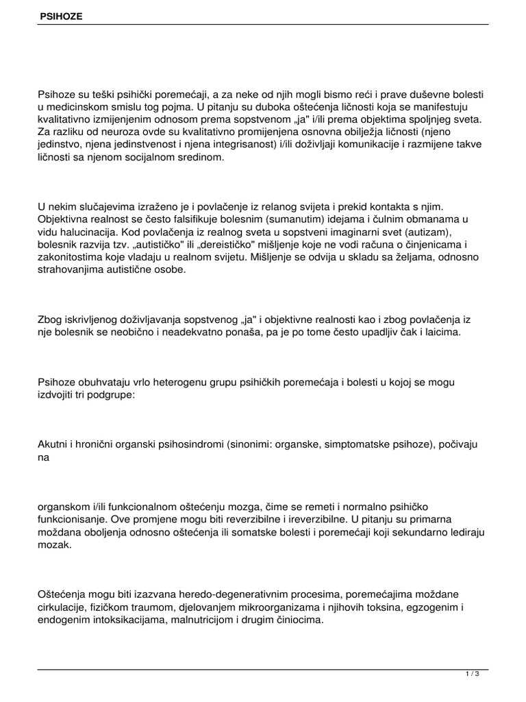 Psihoze | PDF