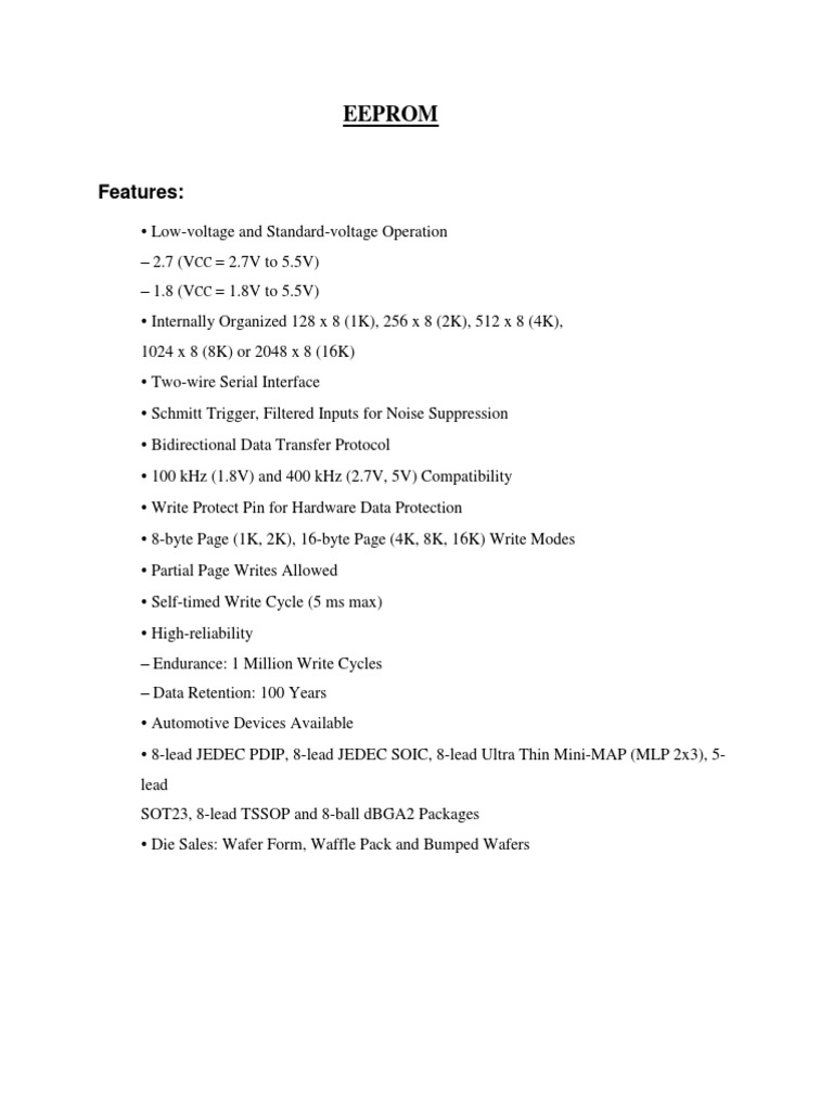 EEPROM | PDF | Computers