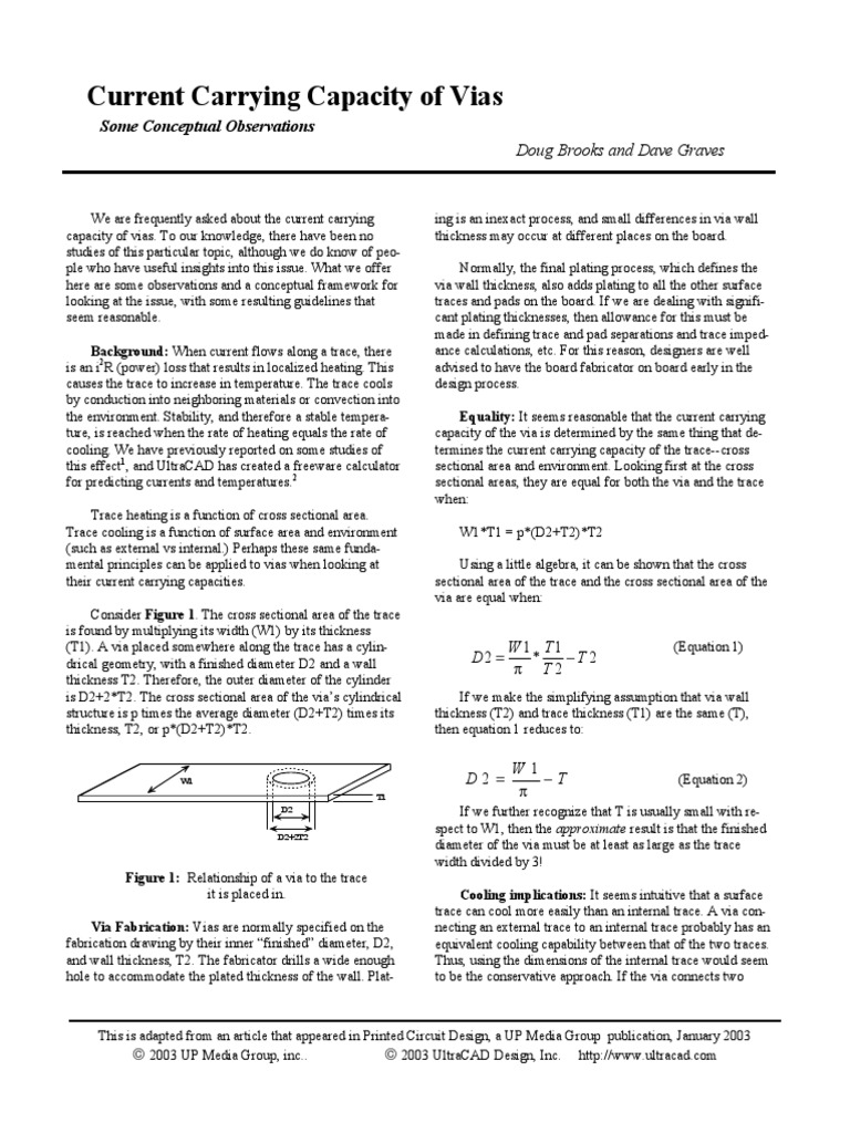 Current Carrying Capacity of Vias - Some Conceptual Observations PDF ...