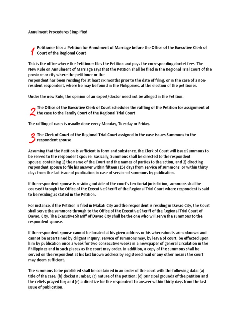 Annulment Procedures Simplified | Lawsuit | Annulment