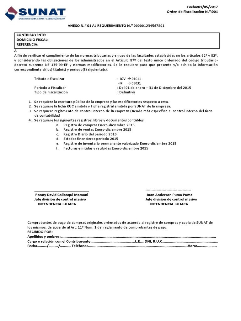 Carta de Requerimiento | PDF | Gobierno | Finanzas (general)