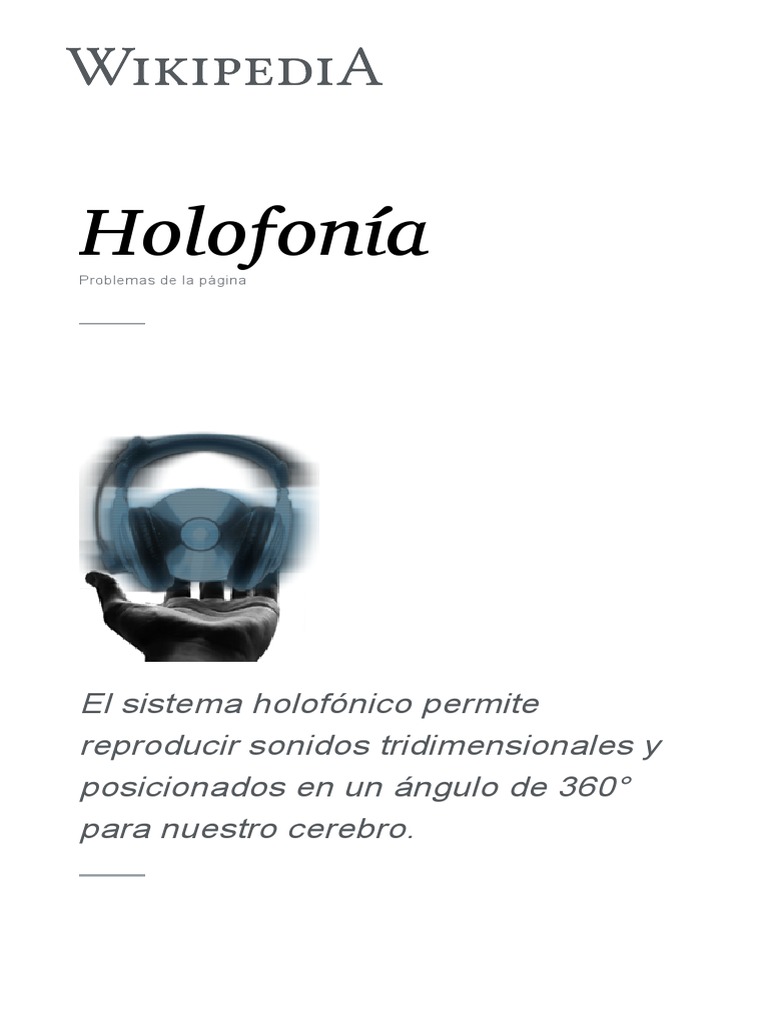 Holofonía PDF | PDF | Electrónica de consumo | Olas