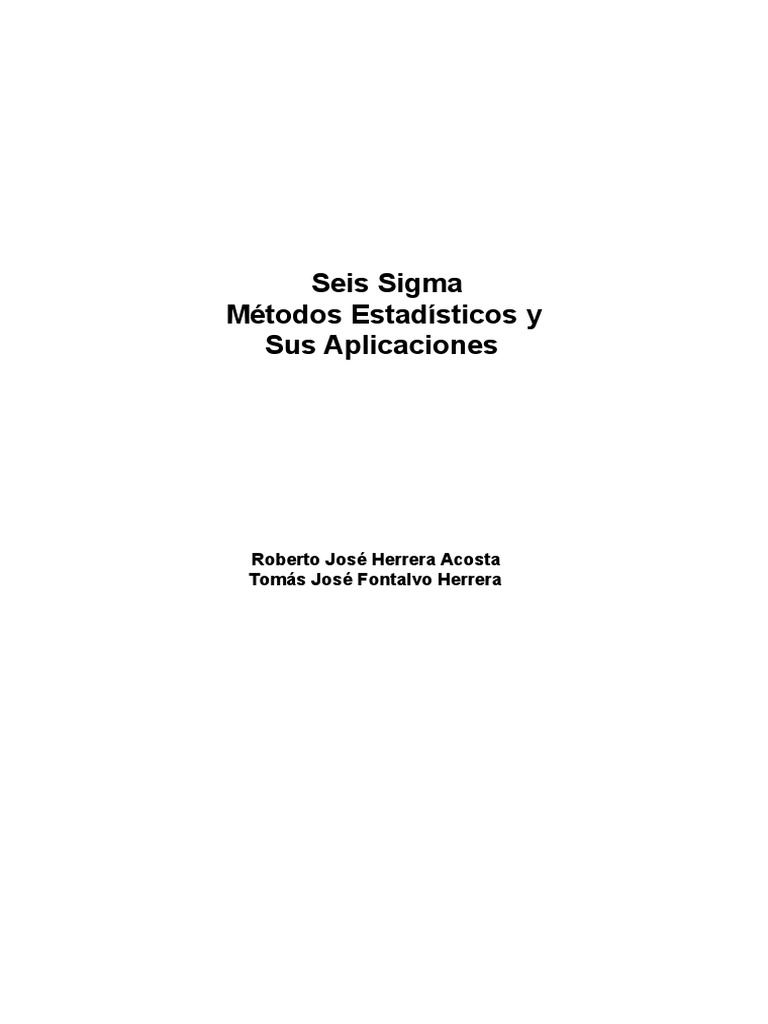 Six Sigma Pdf Six Sigma Calidad Comercial