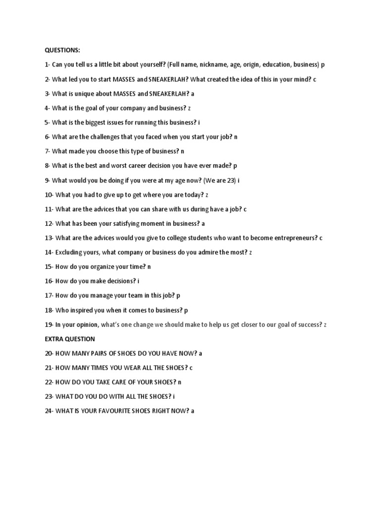 Questions:: Hat's One Change We Should Make To Help Us Get Closer To ...