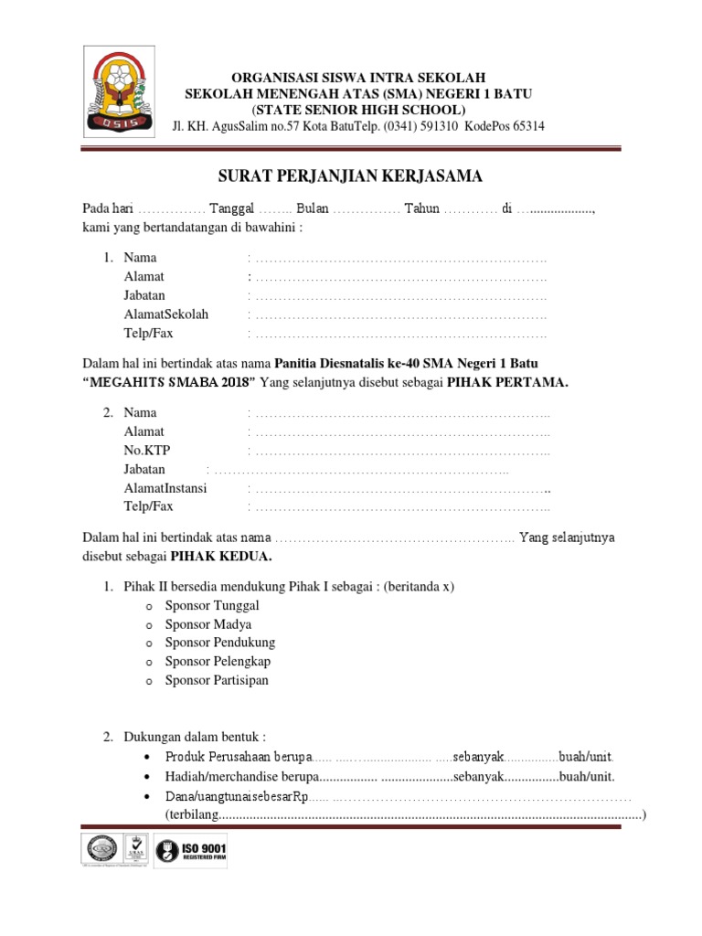 Mou Sponsorship | PDF