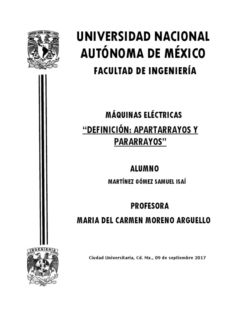 Definición de Apartarrayos y Pararrayos MARTINEZ GOMEZ | PDF ...