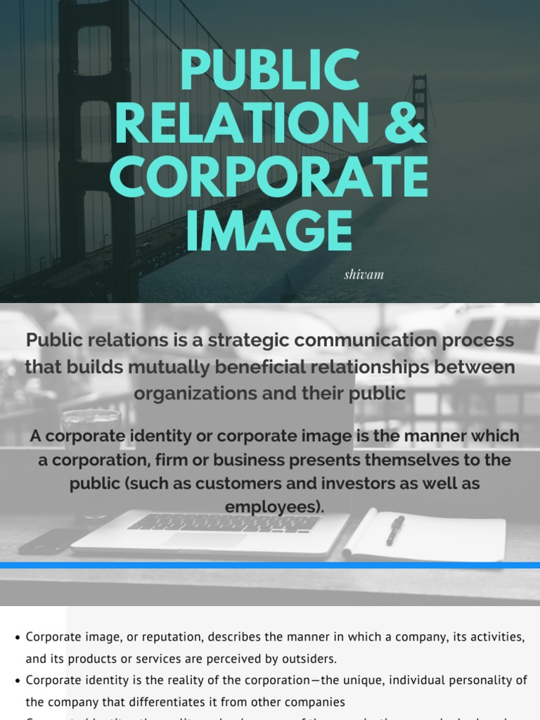 Public Relation & Corporate Image: Shivam | PDF