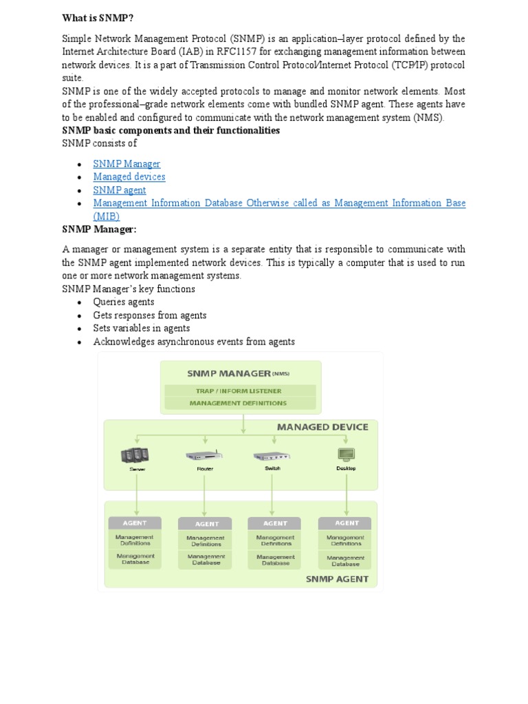 What Is SNMP | PDF | Computer Network | Network Protocols