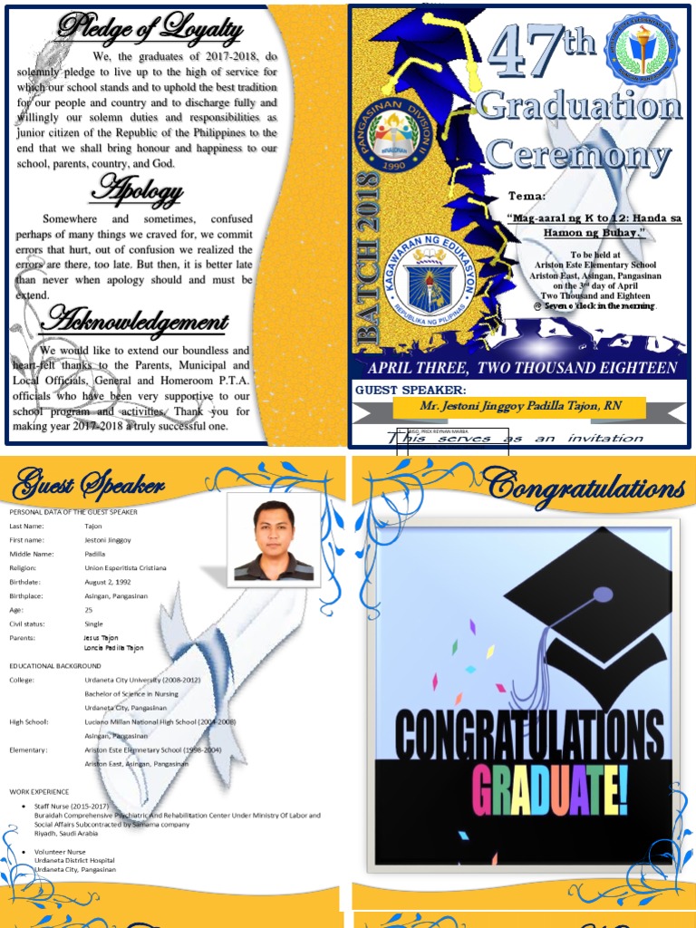 Graduation Program Template Microsoft Word