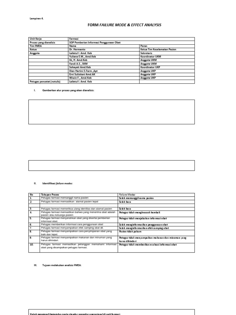 Contoh Form Failure Mode - 1 | PDF