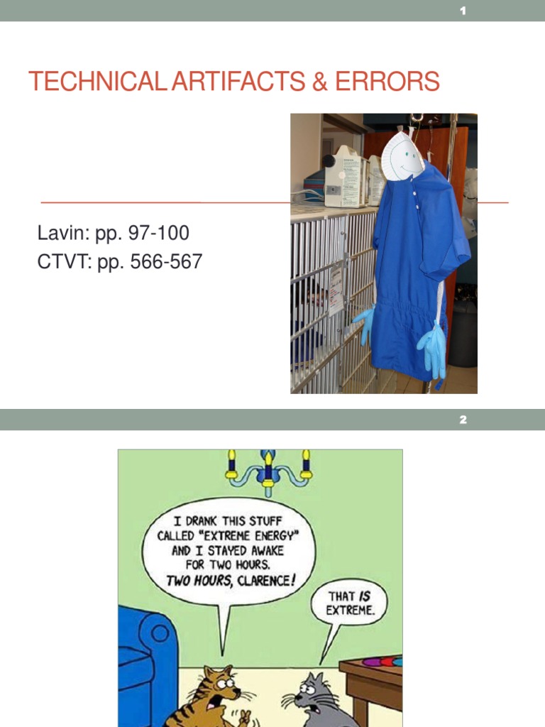 Technical Artifacts & Errors: Lavin: Pp. 97-100 CTVT: Pp. 566-567 | PDF ...