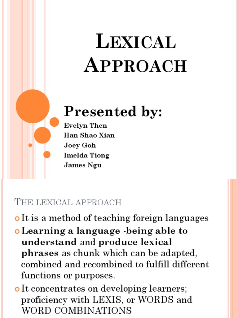 Lexical Approach | Lexicon | Vocabulary