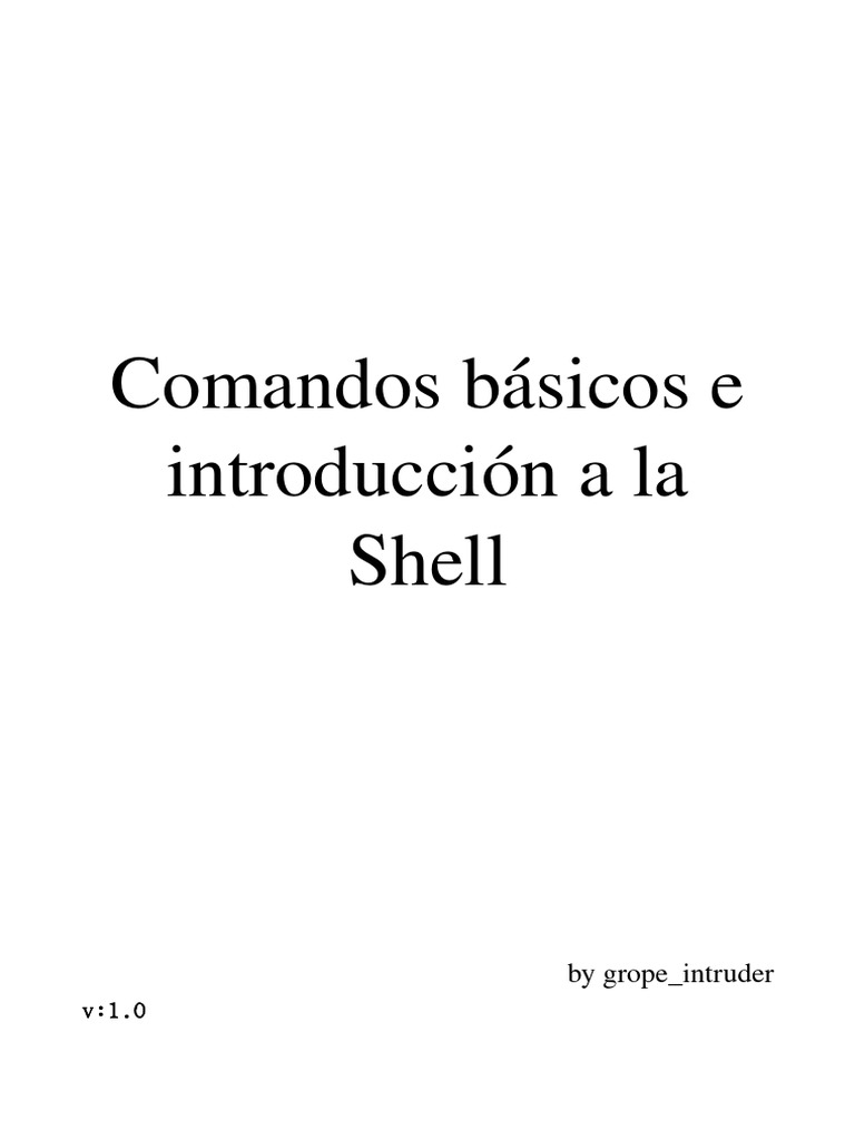 Manual Shell | PDF | Directorio (Computación) | Archivo de computadora