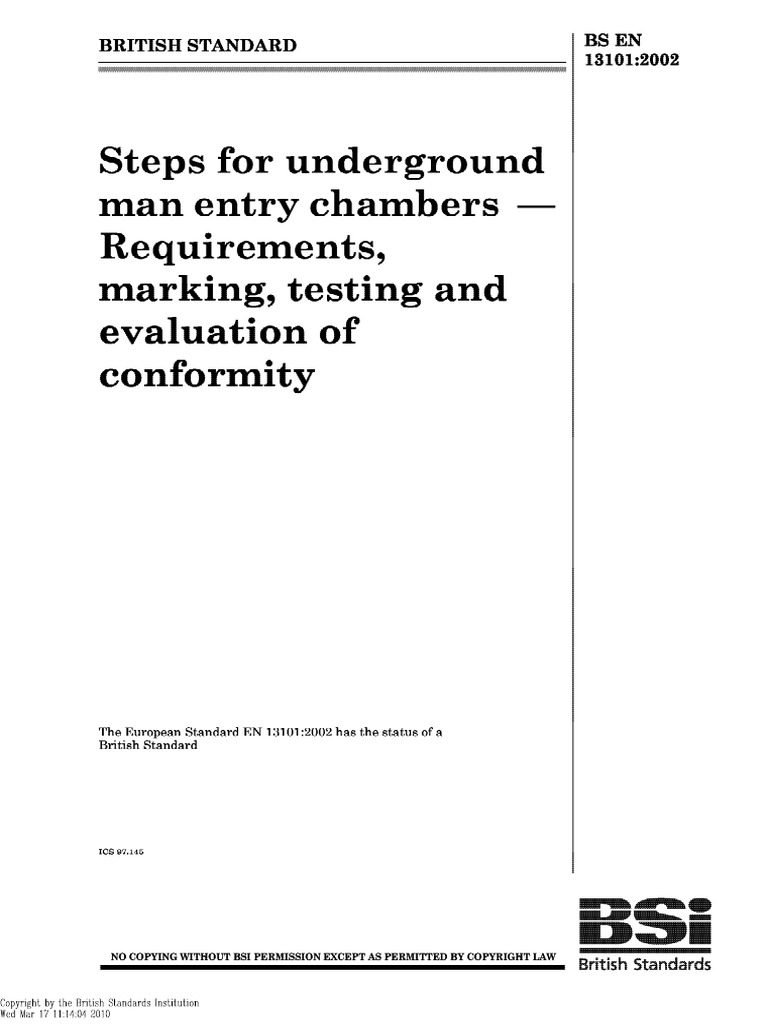 BS EN 13101 Step Iron Specs PDF | PDF